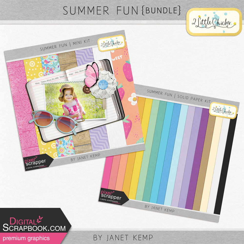 Summer Fun - Bundle by Janet Kemp | DigitalScrapbook.com Digital ...