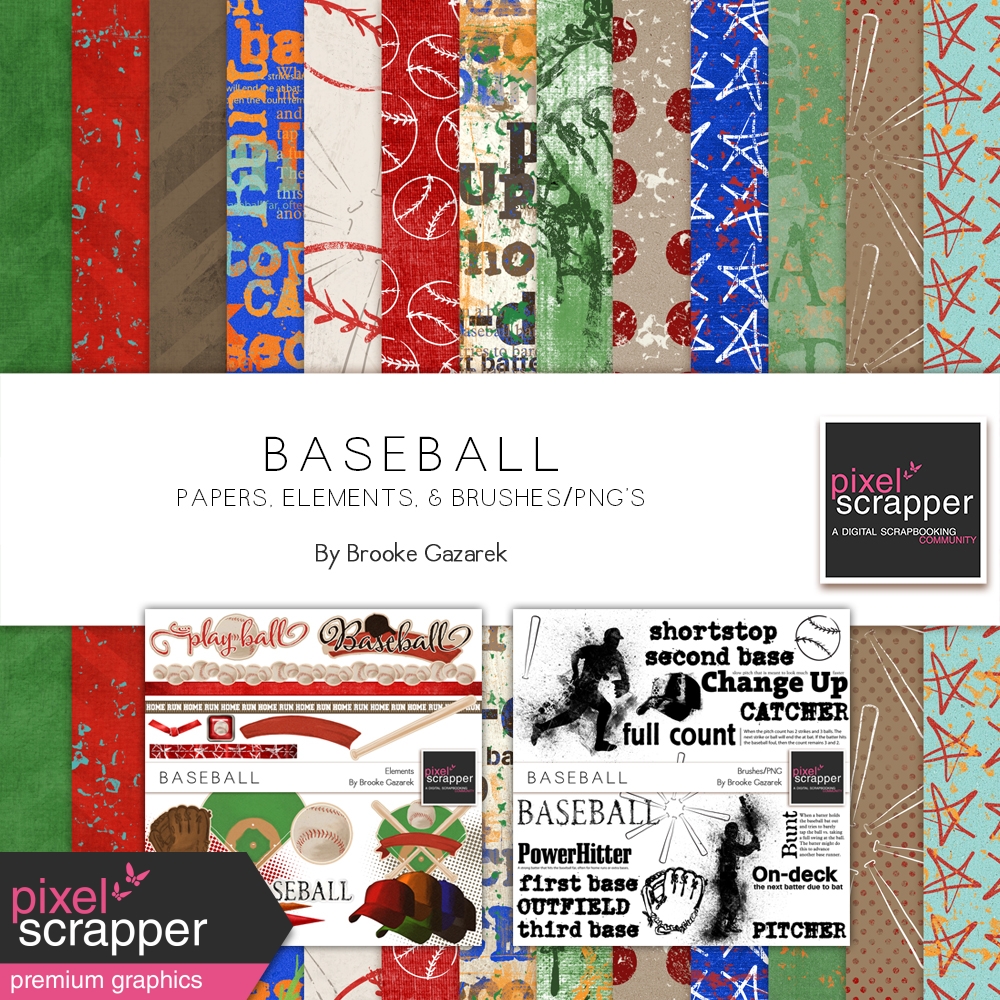 Baseball Bundle by Brooke Gazarek | DigitalScrapbook.com Digital ...