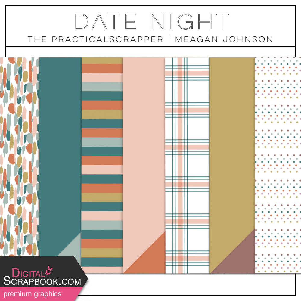 Date Night Patterns by Meagan Johnson graphics kit | DigitalScrapbook ...