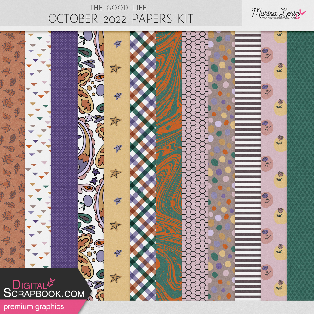 The Good Life: October 2022 Papers Kit by Marisa Lerin graphics kit ... The Good Life: October 2022 Papers Kit by Marisa Lerin graphics kit ...