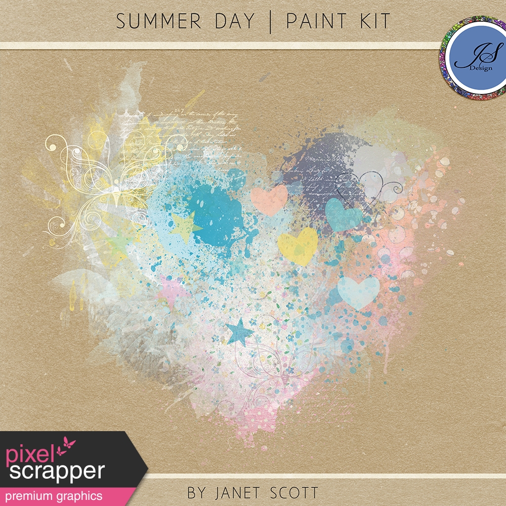 Summer Day - Paint Kit by Janet Kemp graphics kit | DigitalScrapbook.com Digital Scrapbooking