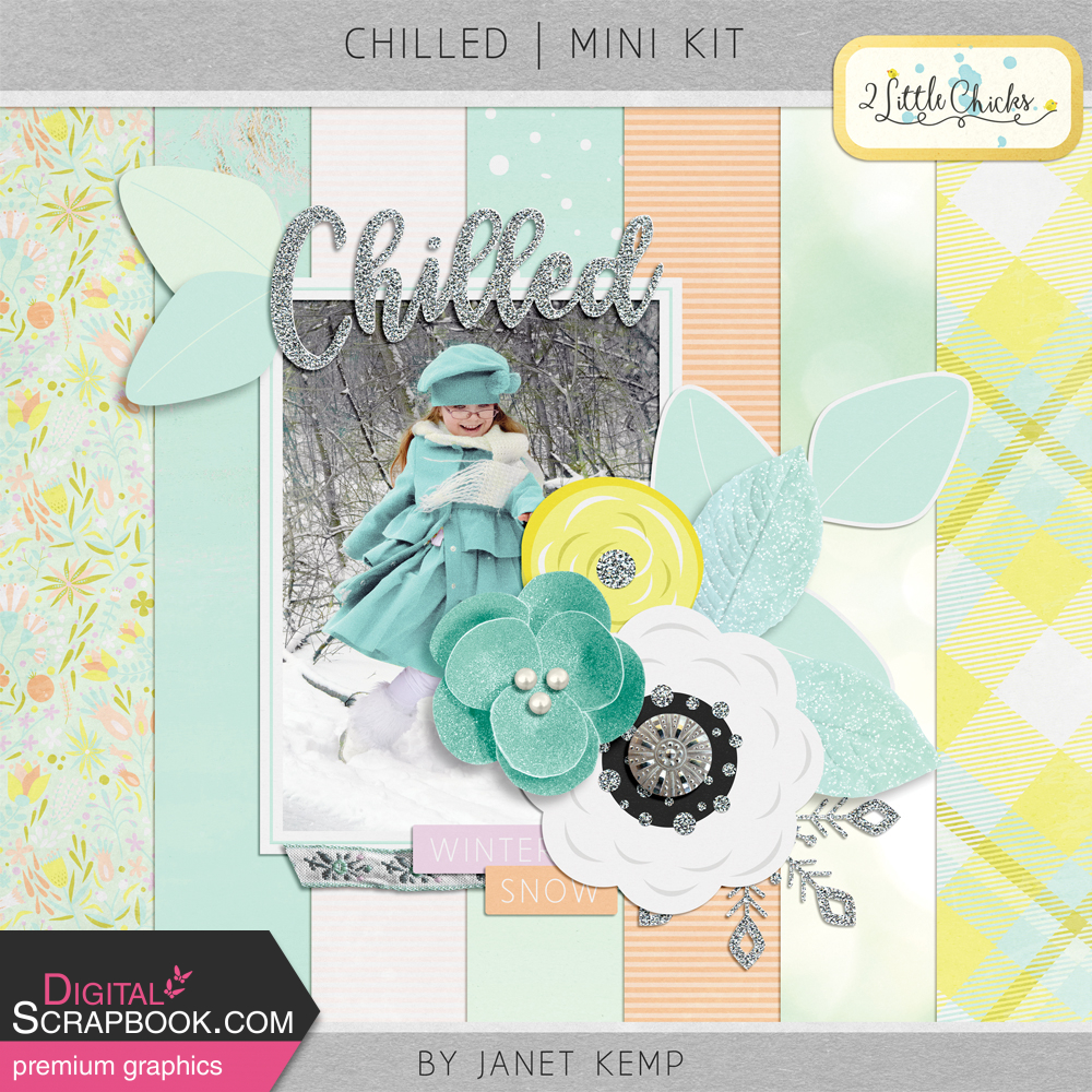 Chilled - Mini Kit by Janet Kemp graphics kit | DigitalScrapbook.com Digital Scrapbooking