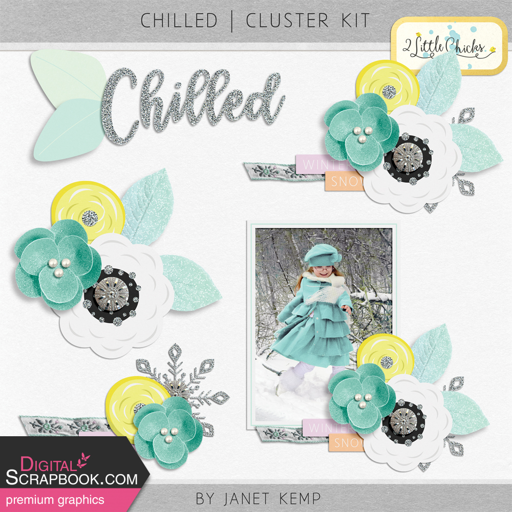 Chilled - Cluster Kit by Janet Kemp graphics kit | DigitalScrapbook.com Digital Scrapbooking