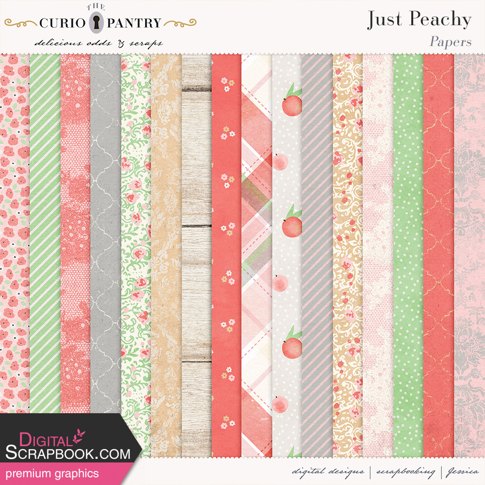 Just Peachy Papers by Jessica Dunn 🌷 graphics kit | DigitalScrapbook ...