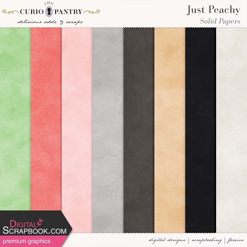 Just Peachy Solid Papers by Jessica Dunn ☀️ graphics kit ...