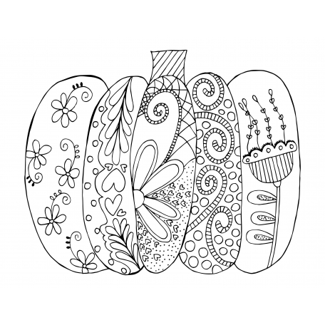 Thanksgiving Coloring Page - Pumpkin graphic by Marisa Lerin ...