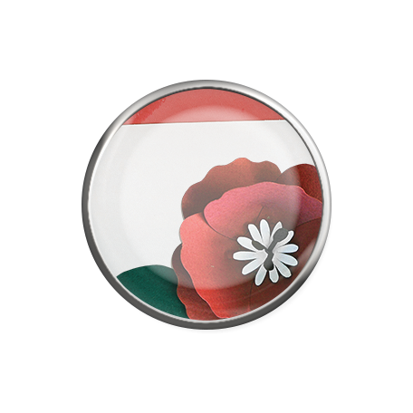 Through Thick & Thin - Red Flower Brad 01 graphic by Janet Kemp | DigitalScrapbook.com Digital ...