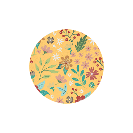 Through Thick & Thin - Yellow Floral Dot graphic by Janet Kemp | DigitalScrapbook.com Digital ...