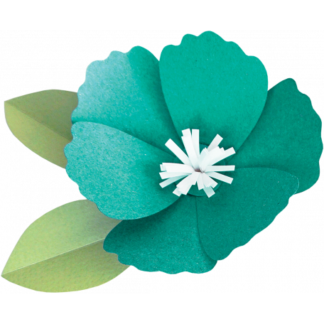 Through Thick & Thin - Teal Flower graphic by Janet Kemp | DigitalScrapbook.com Digital Scrapbooking