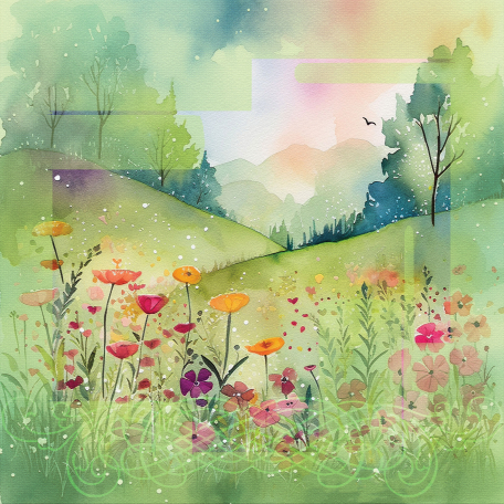 Spring Meadow#02 graphic by Chitra David | DigitalScrapbook.com Digital ...