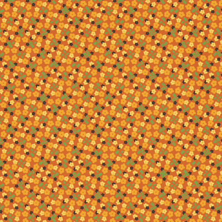 Sweet Autumn Orange Floral Paper graphic by Jessica Dunn 🍁 ...