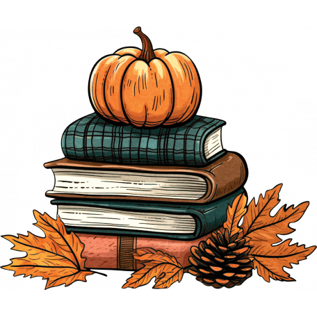 Lakeside Autumn Book Stack graphic by Jessica Dunn ⛄ | DigitalScrapbook.com Digital Scrapbooking