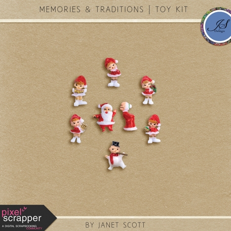 Memories & Traditions - Toy Kit by Janet Kemp graphics kit | DigitalScrapbook.com Digital ...
