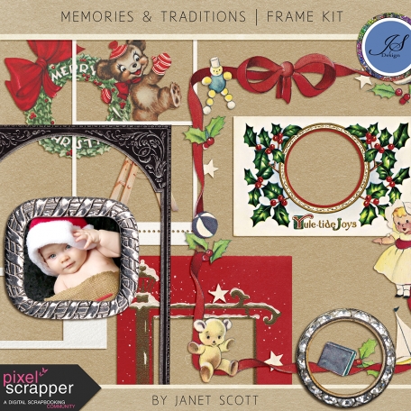 Memories & Traditions - Frame Kit by Janet Kemp graphics kit | DigitalScrapbook.com Digital ...