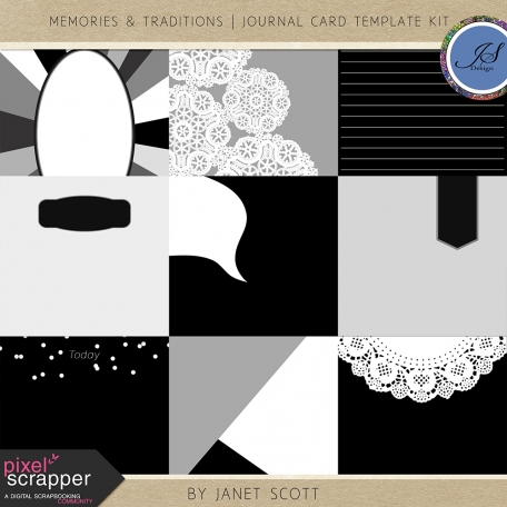 Memories & Traditions - Journal Card Template Kit by Janet Kemp graphics kit | DigitalScrapbook ...