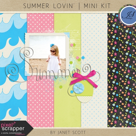 Summer Lovin' - Mini Kit by Janet Kemp graphics kit | DigitalScrapbook.com Digital Scrapbooking