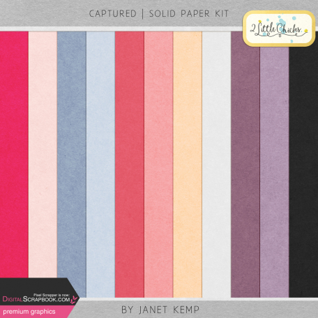 Captured - Solid Paper Kit by Janet Kemp graphics kit | DigitalScrapbook.com Digital Scrapbooking