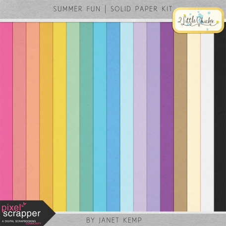Summer Fun - Solid Paper Kit by Janet Kemp graphics kit | DigitalScrapbook.com Digital Scrapbooking