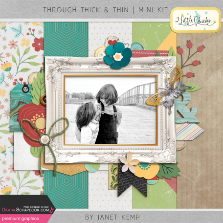 Through Thick & Thin - Mini Kit by Janet Kemp graphics kit | DigitalScrapbook.com Digital ...