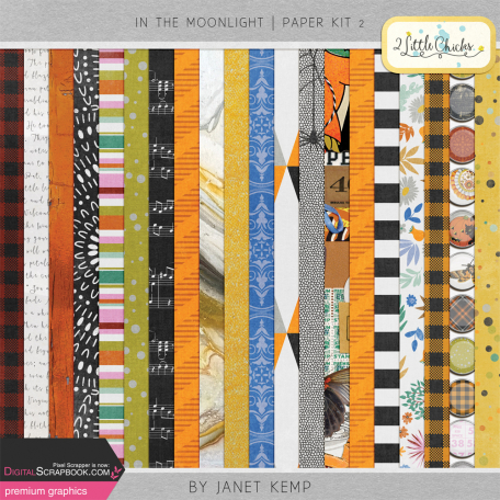 In the Moonlight - Paper Kit 2 by Janet Kemp graphics kit | DigitalScrapbook.com Digital ...