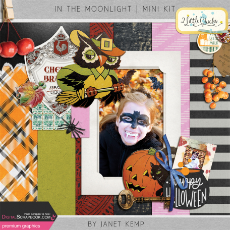 In the Moonlight - Mini Kit by Janet Kemp graphics kit | DigitalScrapbook.com Digital Scrapbooking