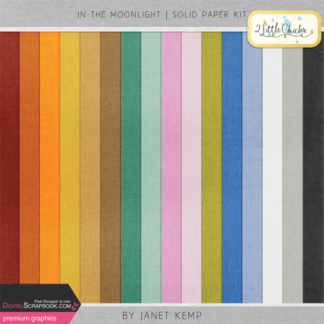 In the Moonlight - Solid Paper Kit by Janet Kemp graphics kit | DigitalScrapbook.com Digital ...