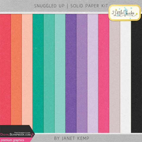 Snuggled Up - Solid Paper Kit by Janet Kemp graphics kit | DigitalScrapbook.com Digital Scrapbooking