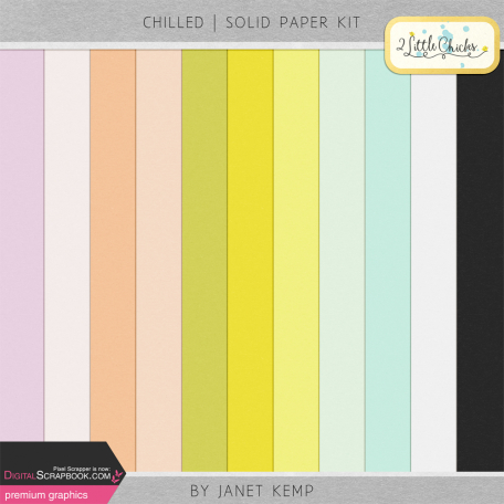 Chilled - Solid Paper Kit by Janet Kemp graphics kit | DigitalScrapbook.com Digital Scrapbooking