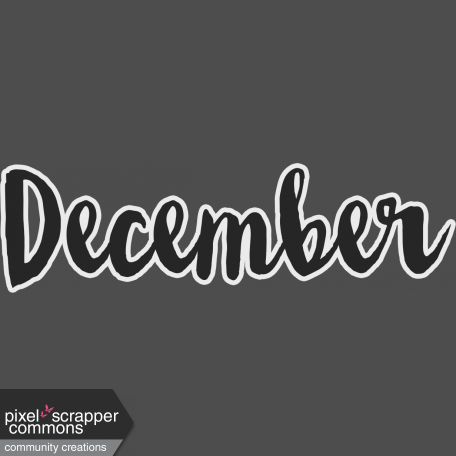 December - word art graphic by Gina Jones | DigitalScrapbook.com Digital Scrapbooking
