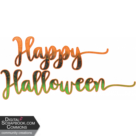 Happy Halloween Word Art graphic by Annette Marie | DigitalScrapbook ...