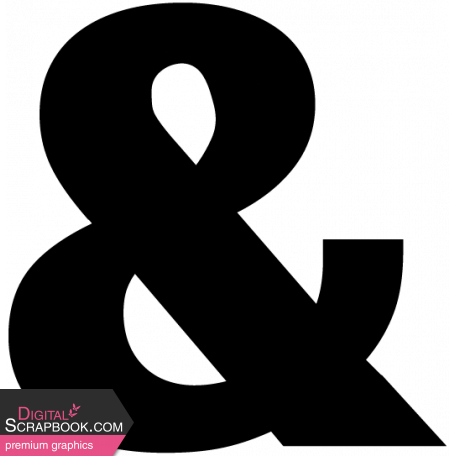 Ampersand Shape Mask 005 graphic by Janet Kemp | DigitalScrapbook.com Digital Scrapbooking