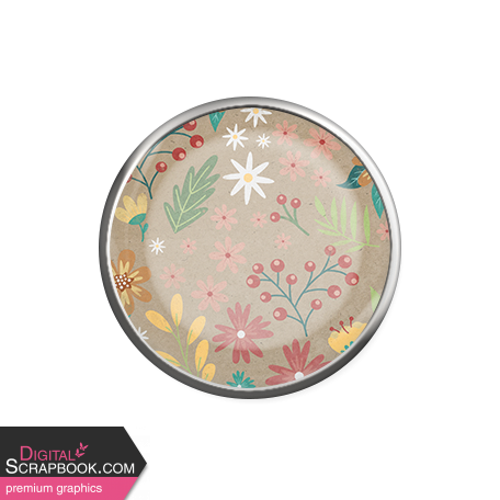 Through Thick & Thin - Brown Floral Brad graphic by Janet Kemp | DigitalScrapbook.com Digital ...