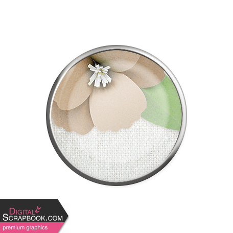 Through Thick & Thin - Brown Flower Brad graphic by Janet Kemp | DigitalScrapbook.com Digital ...