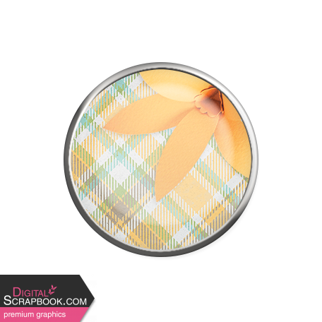 Through Thick & Thin - Yellow Flower Brad graphic by Janet Kemp | DigitalScrapbook.com Digital ...