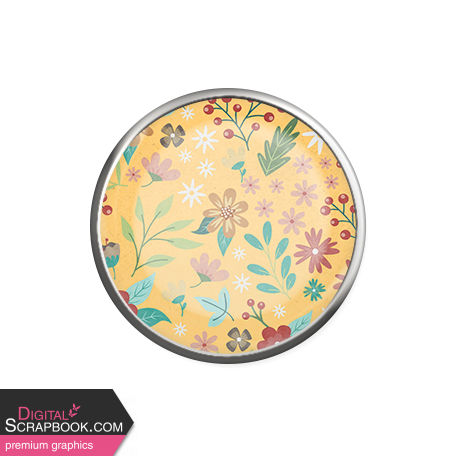 Through Thick & Thin - Yellow Floral Brad graphic by Janet Kemp | DigitalScrapbook.com Digital ...