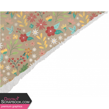 Through Thick & Thin - Floral Torn Paper graphic by Janet Kemp | DigitalScrapbook.com Digital ...
