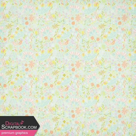 Chilled - Floral Paper 01 graphic by Janet Kemp | DigitalScrapbook.com Digital Scrapbooking