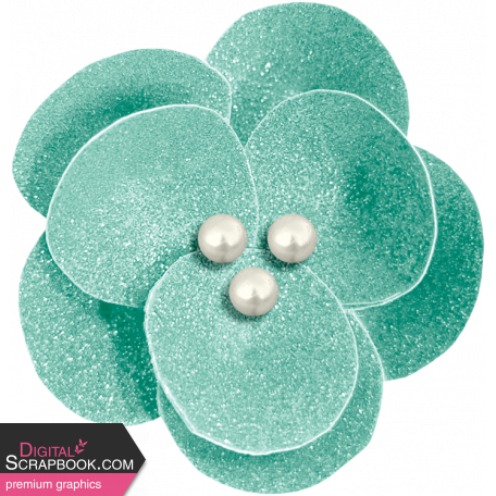 Chilled - Teal Flower graphic by Janet Kemp | DigitalScrapbook.com Digital Scrapbooking