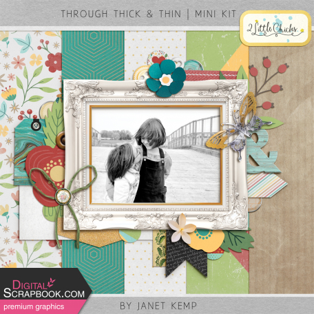 Through Thick & Thin - Mini Kit by Janet Kemp graphics kit | DigitalScrapbook.com Digital ...